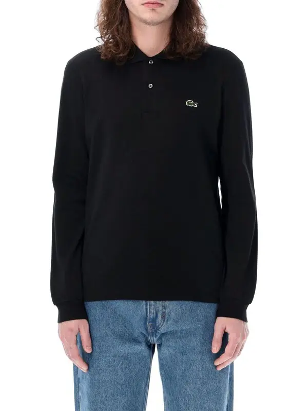 Lacoste Cotton Polo With Mini Logo - Black
