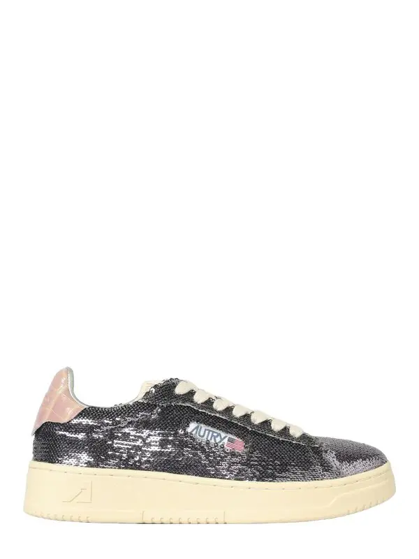 AUTRY Sequin Lace-up Trainers - Brown