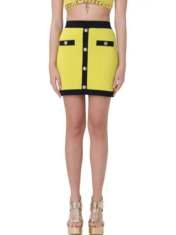 Elisabetta Franchi Button Detailed Mini Skirt - Cedar
