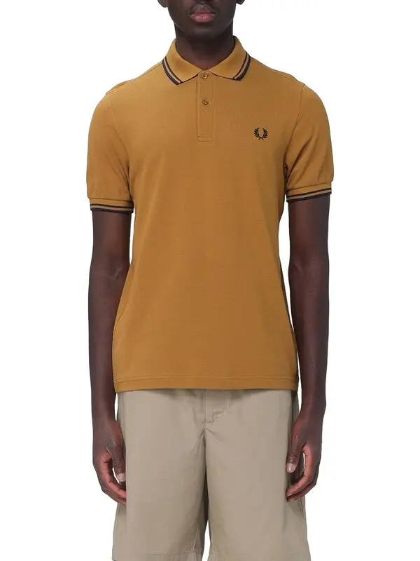 Fred Perry Cotton Polo Shirt With Logo - Brown