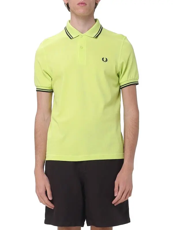 Fred Perry Cotton Polo Shirt With Logo - Lime