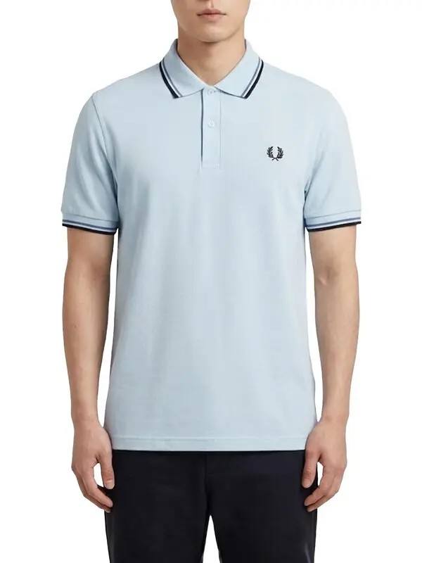 Fred Perry Cotton Polo Shirt With Logo - Navy