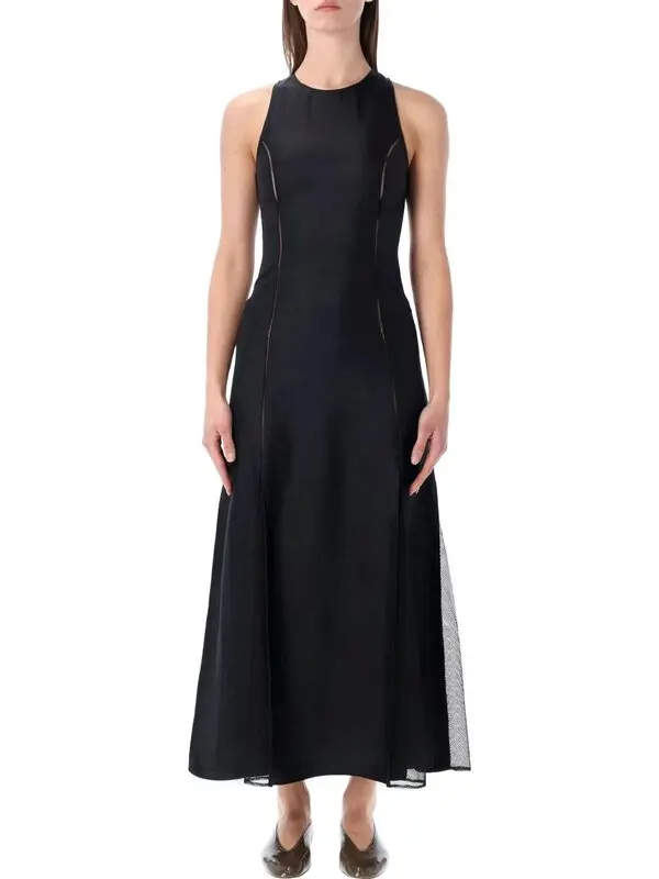 LOU LOU STUDIO Silk Midi Dress - Black