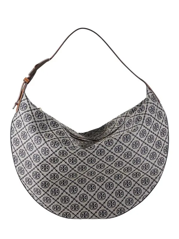 Tory Burch Monogrammed Shoulder Bag - Navy