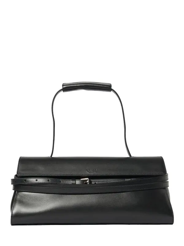 Moschino Tie Me Nappa Leather Bag - Black