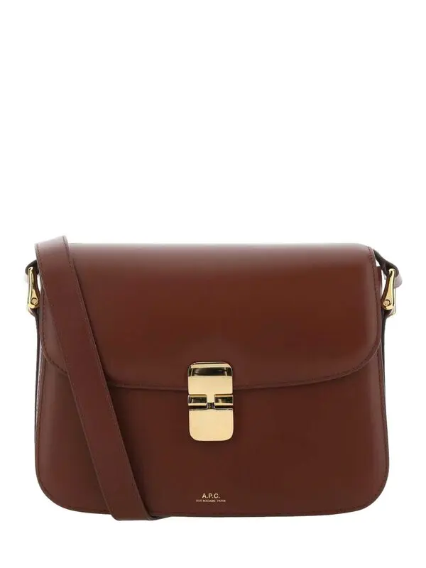 A.p.c. Grace Crossbody Bag In Smooth Leather - Hazel