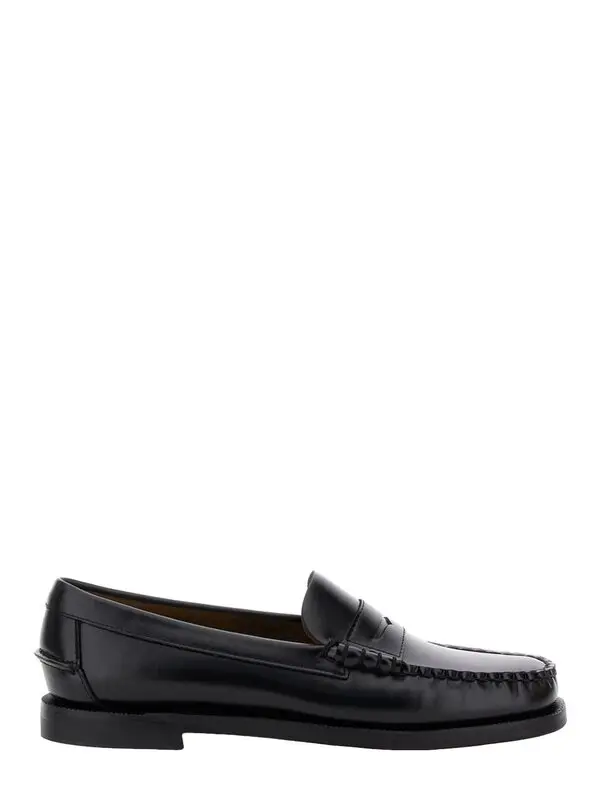 SEBAGO Classic Dan Brushed Leather Loafers - Black
