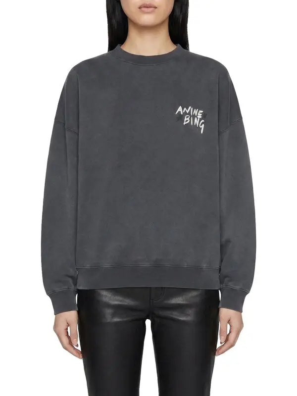 ANINE BING Crewneck Sweatshirt - Black