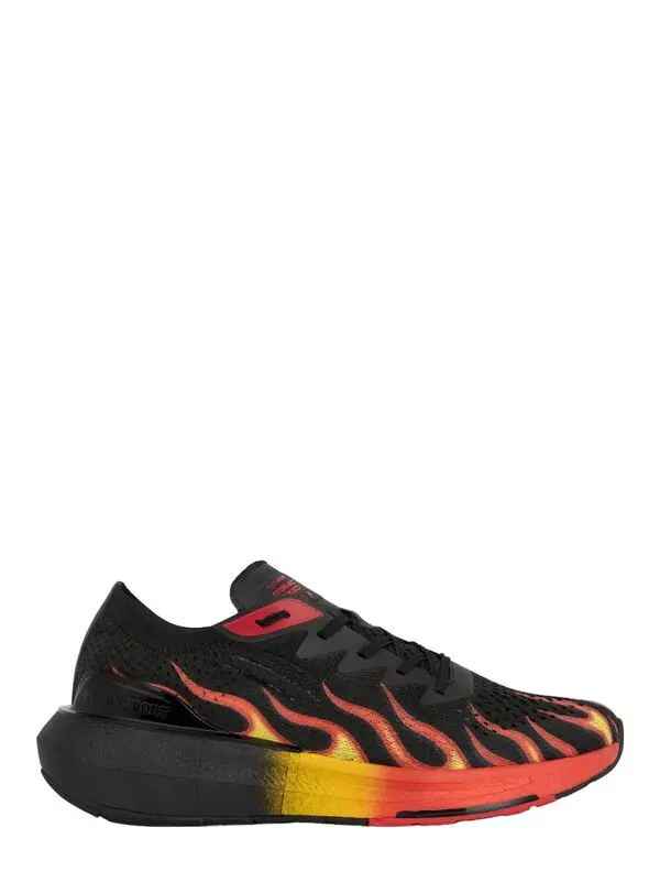 PLEIN SPORT Atomic Speed Knit Sneakers With Graphic Print - Black