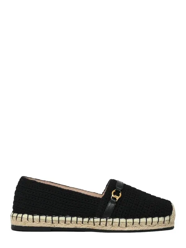 COCCINELLE C-easy Crochet Cotton Espadrilles - Black