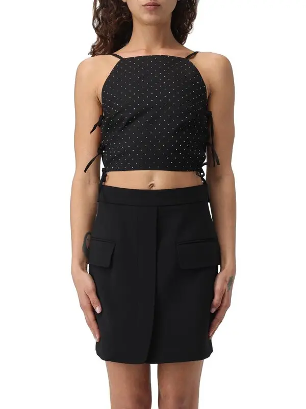 CHIARA FERRAGNI Embellished Halter Neck Top - Black