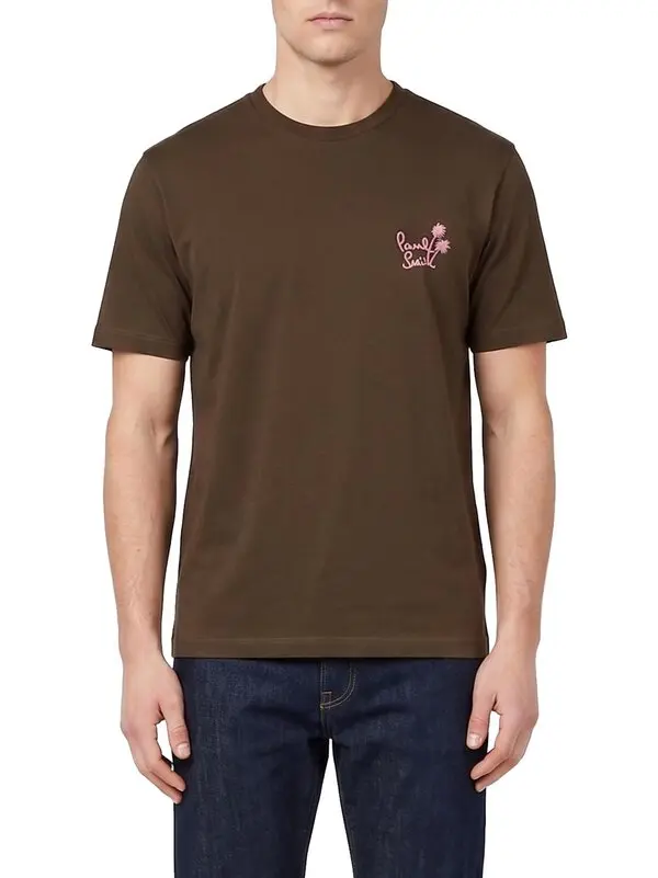 Paul Smith Cotton T-shirt With Logo - Brown