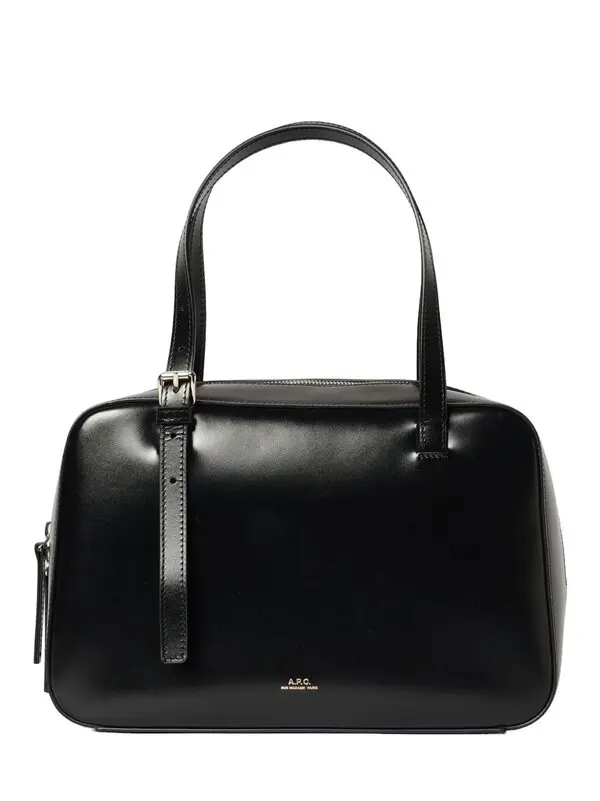 A.p.c. Leather Top Handle Bag - Black