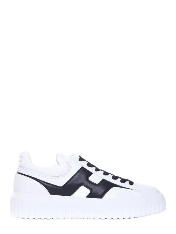 Hogan H-stripes Leather Low Top Sneakers - White