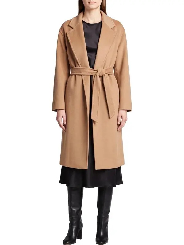 Max Mara Belted Wool Coat - Beige