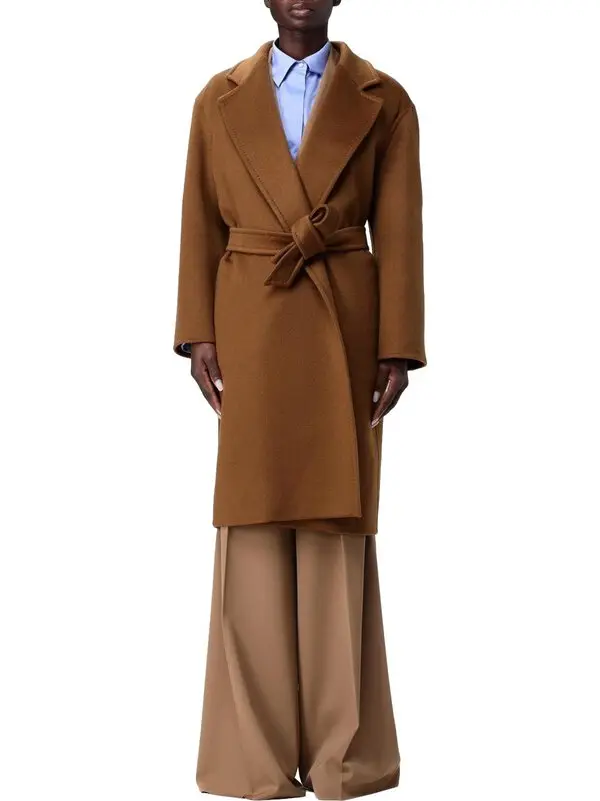 Max Mara Belted Wool Coat - Brown