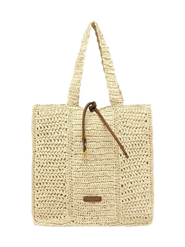 GIANNI CHIARINI Nefeli Crochet Raffia Bag - Rope