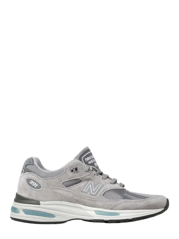 NEW BALANCE Made In England 991v2 Suede And Mesh Sneakers - Grey