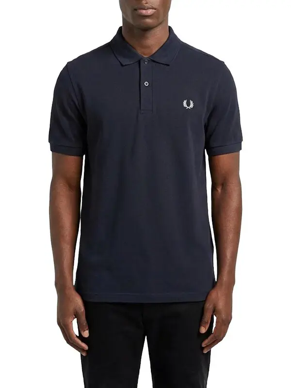 Fred Perry Cotton Polo Shirt With Logo - Navy