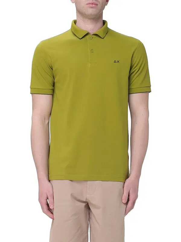SUN 68 Cotton Polo Shirt - Olive