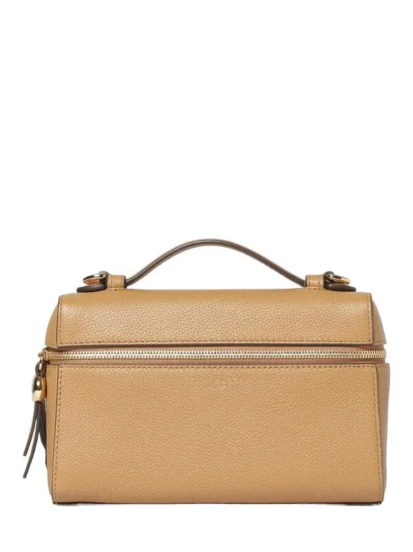 Tory Burch Romy Mini Grained Leather Handbag With Double Zip - Hazel
