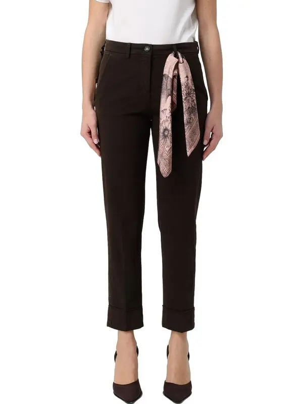 MASON'S Tailored Trousers With Scarf Detail - Black