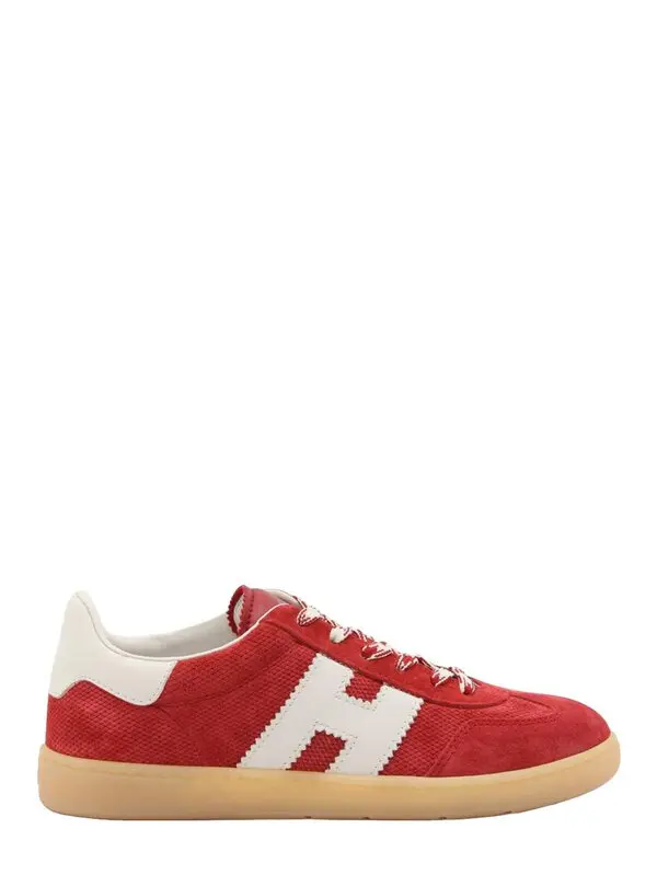 Hogan Embossed Suede Low Top Sneakers - Red