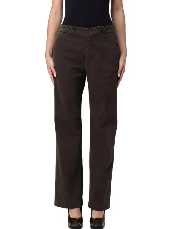 MASON'S Tailored Trousers With Braided Waist Detail - Black
