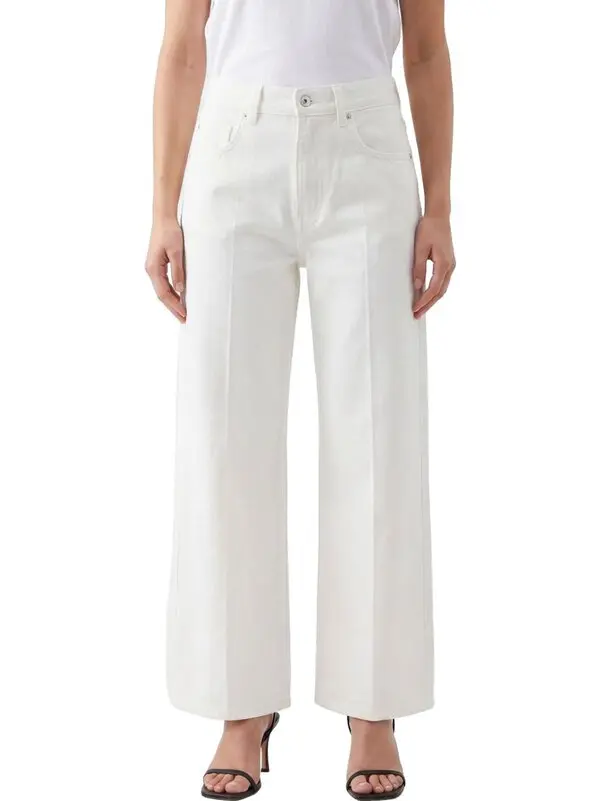 Brunello Cucinelli Cropped Cotton Trousers - Ice