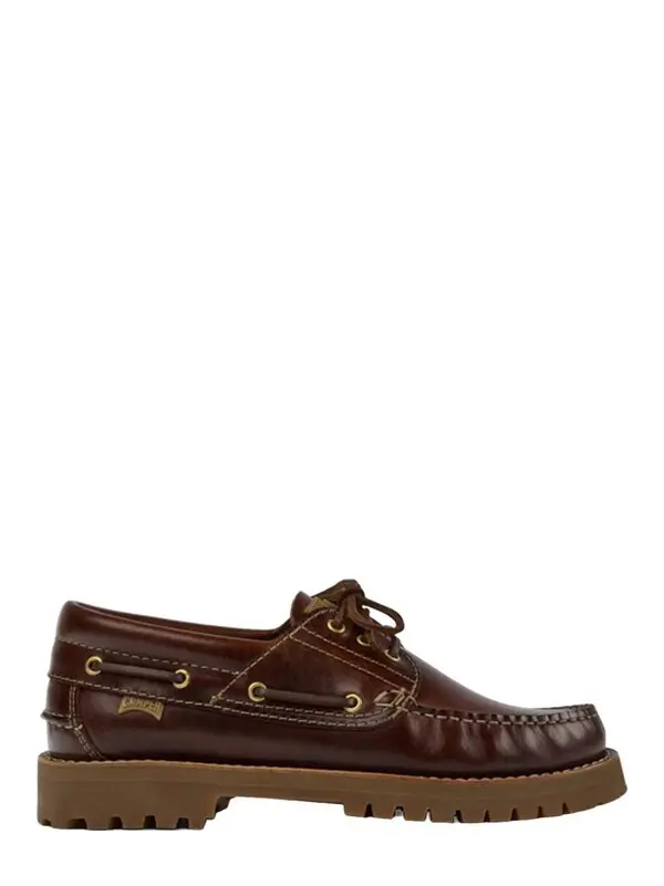 Camper Leather Lace-up Loafers - Brown