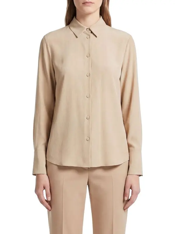 Max Mara Classic Cotton Poplin Shirt - Sand