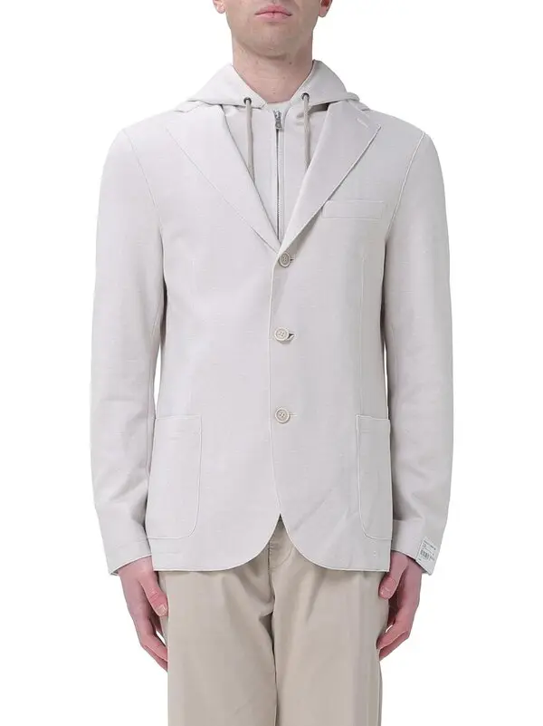 Eleventy Jacket With Hooded Insert - Sand