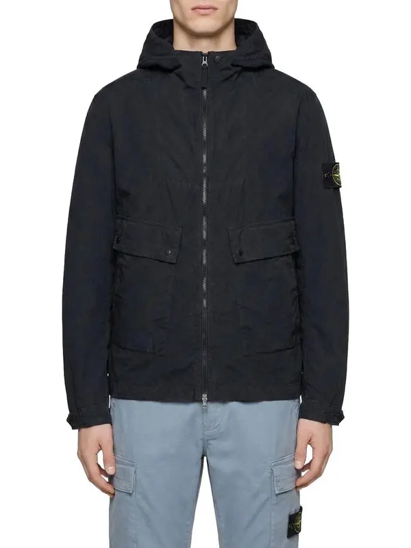 Stone Island Hooded Jacket - Black