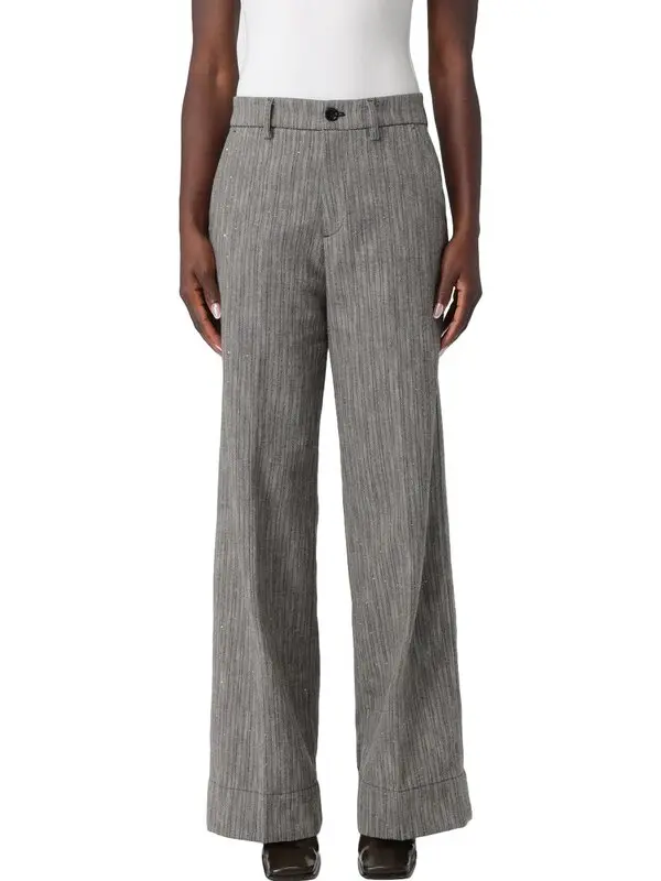 MASON'S Tailored Trousers With Subtle Embellishment - Grey