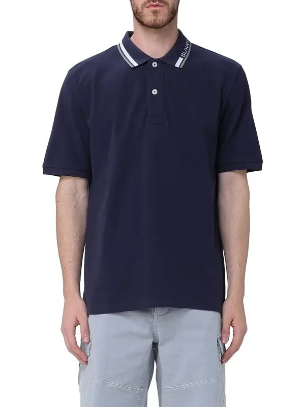 BLAUER. Cotton Polo Shirt - Blue