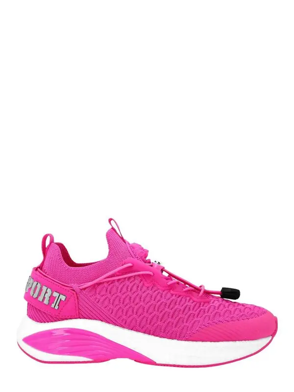 PLEIN SPORT Crochet Knit Low Top Sneakers - Fuchsia