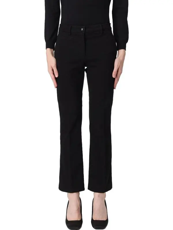 MASON'S Tailored Straight Leg Trousers - Black