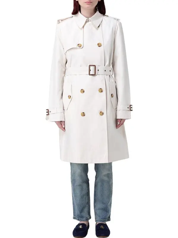 Ralph Lauren Double-breasted Cotton Blend Trench Coat - Coffee