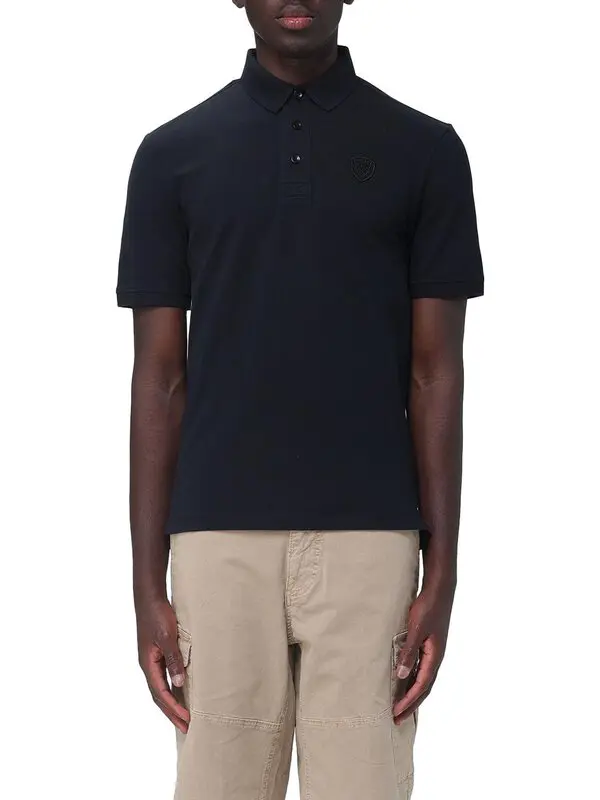 BLAUER. Cotton Polo Shirt - Black