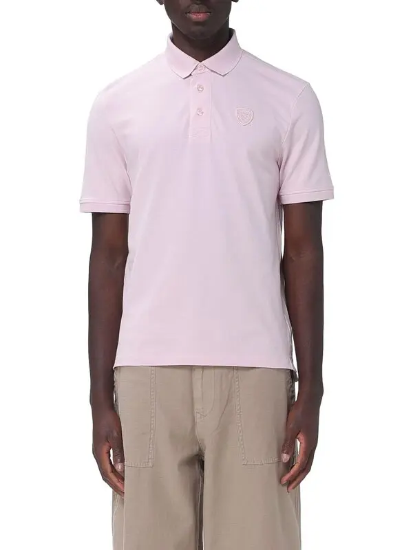BLAUER. Cotton Polo Shirt - Pink