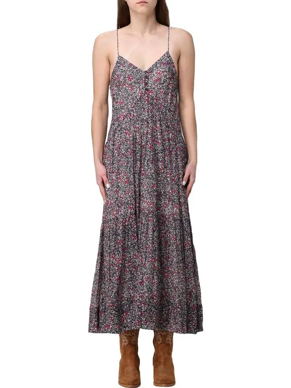 Isabel Marant Étoile Floral Cotton Midi Dress - Red