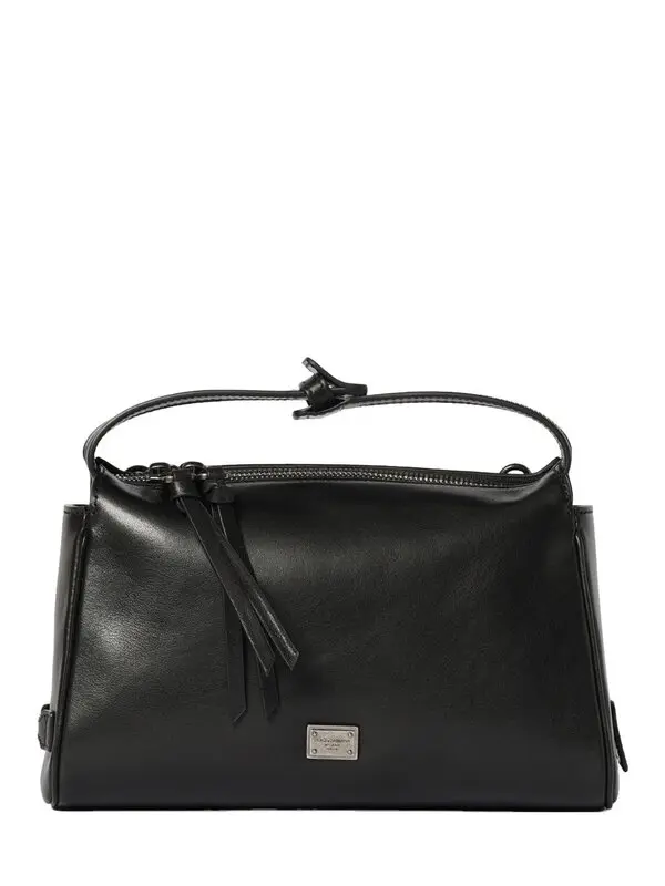 Dolce & Gabbana Leather Top Handle Bag - Black