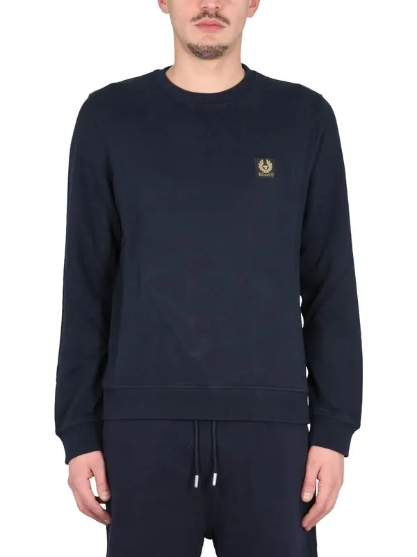 Belstaff Cotton Crew-neck Sweatshirt - Blue