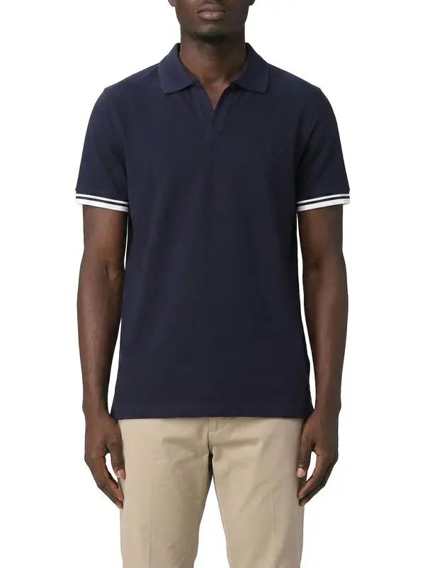FAY Basic Cotton Polo Shirt - Blue