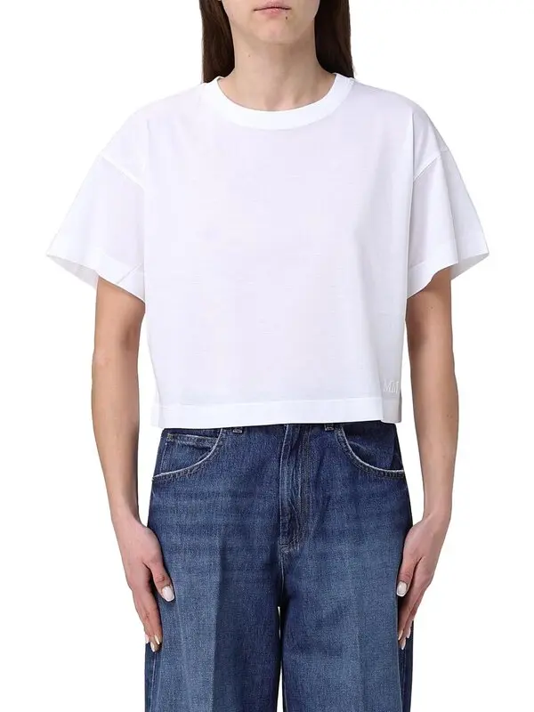 Max Mara Cotton Crop T-shirt - White
