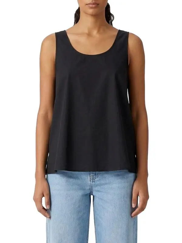Max Mara Sleeveless Satin Top - Black