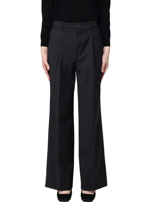 MASON'S Wide Leg Tailored Trousers - Black