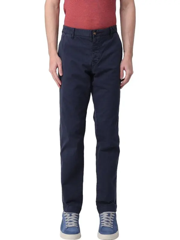 BLAUER. Stretch Cotton Chino Trousers - Blue