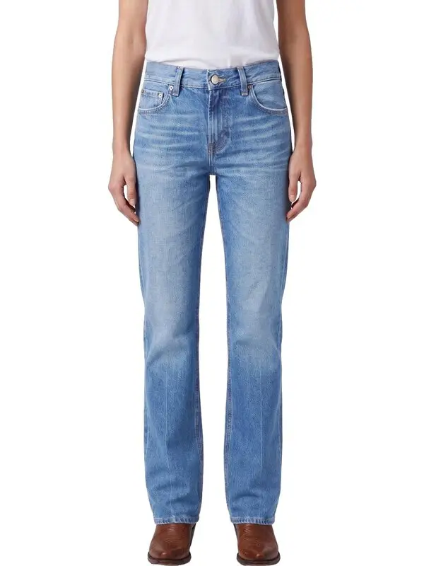 HAIKURE Carly Straight Cotton Denim Jeans - Blue