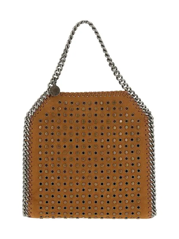 Stella McCartney Small Falabella Handbag With Chain Trims - Brown